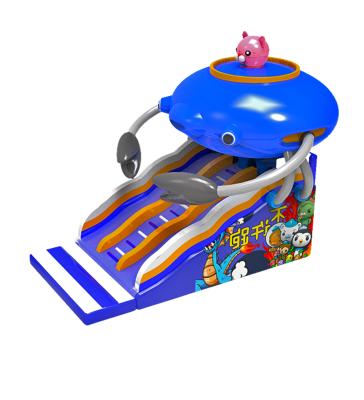 China Children Fun Park Inflatable Spaceship Slide For Rentals for sale