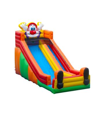 China Kinderen pretpark opblaasbare clown glijbaan te huur Te koop