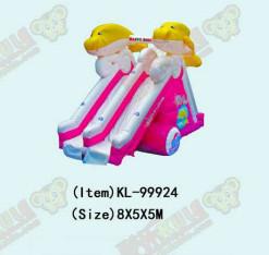 Cina Dolphin Double Lane Slide gonfiabile per bambini Parco divertimenti in vendita