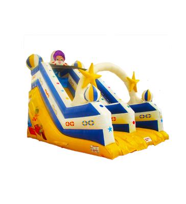 中国 子供のための遊び場のためのスペーステーマのダブルシューティング充気スライド 販売のため