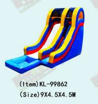 중국 활기차고 다채로운 어린이용 부풀이 슬라이드 흥미 진진한 슬라이딩 경험 판매용