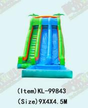 China Deslizador inflable vibrante y colorido para niños en venta