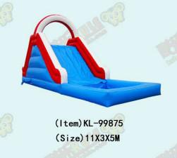 China Deslizador inflable vibrante y colorido para niños en venta