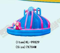 Quality Aldult Outdoor Rental Inflatable Large Water Slides With Bouncy for sale
