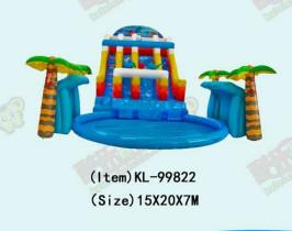 Quality Aldult Outdoor Rental Inflatable Large Water Slides With Bouncy for sale