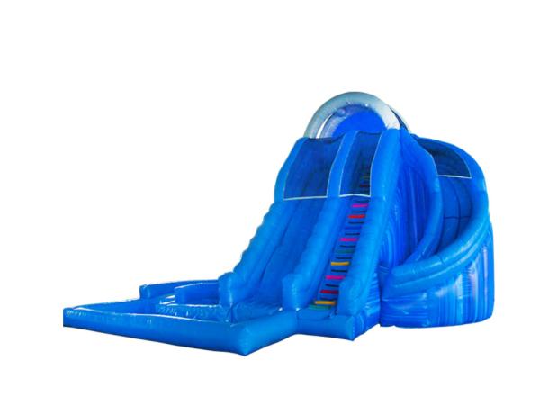 Quality Blue Inflatatble With Sliding And Pool summer feeling for sale