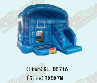 Cina Piccolo Castello Salta Blu Grande Muraglia bambini Parco di divertimento gonfiabile in vendita