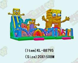 Cina Parco giochi per bambini gonfiabile SpongeBob Slide Parco giochi colorato in vendita