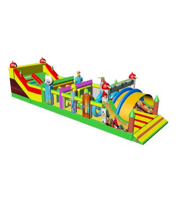 China Angry Birds - Parque de diversiones inflable inspirado para niños, aventura vibrante en venta