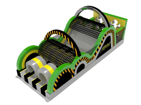 Quality Outdoor Park Playground Inflatable Obstacles Toxic With Slide for sale