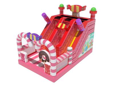 China Slides infláveis de estilo Candy World Pink para festa de evento de aluguel à venda