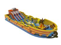 Quality Pirate Ship Inflatable Blow Up Bouncy Castle With Big Slides for sale