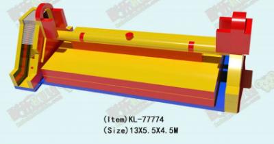 China Yellow - Red Inflatable Play Structure Cheerful Construction Apparatus for sale