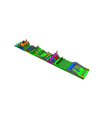 China Lively Dynamic Multi - color Inflatable Obstacle Race Playground for sale