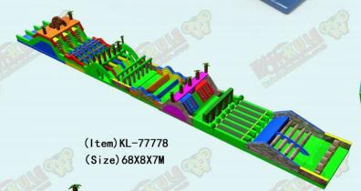 China Parque Infantil de Corrida de Obstáculos Insuflável Dinâmico e Multicolorido à venda