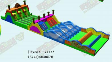 중국 생생한 밝은 색상 팽창 장애물 놀이 모험 기쁨 판매용