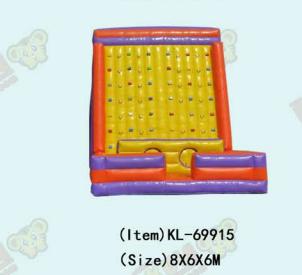 China Colorful Inflatable Climbing Wall: Perfect for Active Entertainment with Grips and Safety for sale
