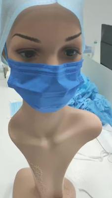 China S&J 4Ply Protective Preventive Disposable Face Mask Respirator Medical Surgical Ear Loop Daily Use Hospital School Sapphire Blue for sale
