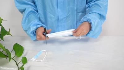 China S&J "Secure+" Disposable Face Mask in Lavender Medical Grade ASTM F2100 LEVEL1 Extended Coverage Secure Fit 4 Pleats Double Wire for sale