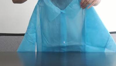 China S&J Supplier price antistatic lab coat cleanroom PP blue disposable lab coats for sale