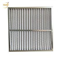 China Galvanized Frame G4 Pleated Panel Air Filters For Ventilation System for sale