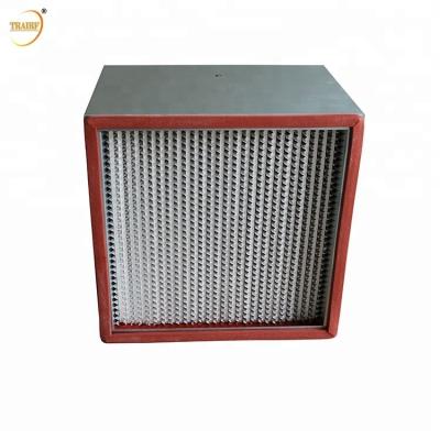 Cina L'alta efficienza HEPA ad alta temperatura della struttura d'acciaio di Stainess filtra il di alluminio in vendita