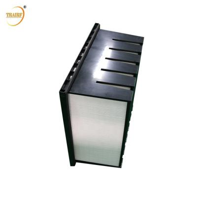 Cina Filtro dell'aria di vetro del filtro HEPA dalla Banca di media 24x24x12 V di Microfine della struttura di plastica dell'ABS in vendita