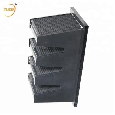 Cina filtro dell'aria della Banca di filtro dell'aria V del carbonio attivato 0.3u 800-4200 CMB/H in vendita