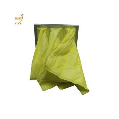 Cina F5 Filtro d'aria a medio rendimento Filtro tascabile con telaio galvanizzato in vendita