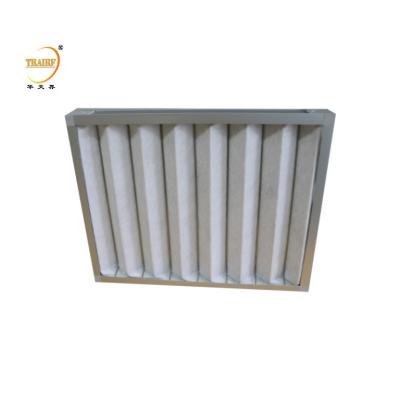 China Ahu-paneeltype Ventilatie Synthetische vezel gepleteerde voorfilter Te koop