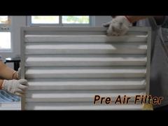 Aluminum Frame Pre Air Filter Panel G4 Pleated Lower Resistant