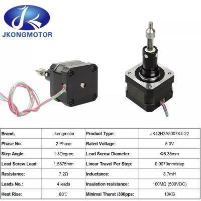 Cina Azionatori lineari ibridi prigionieri della doppia pila del motore passo a passo della madrevite di JKM NEMA17 2phase 42mm in vendita