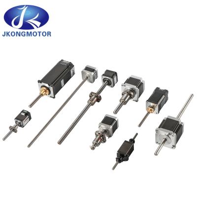 Китай Jkongmotor Китайская фабрика Nema8 11 14 16 17 23 24 34 Линейный шаговый мотор с свинцовым винтом для 3D-принтера Линейный шаговый мотор продается
