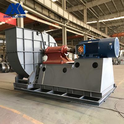 China Acoplamiento del acero de aleación que conduce la fan centrífuga del flujo de la caldera industrial en venta