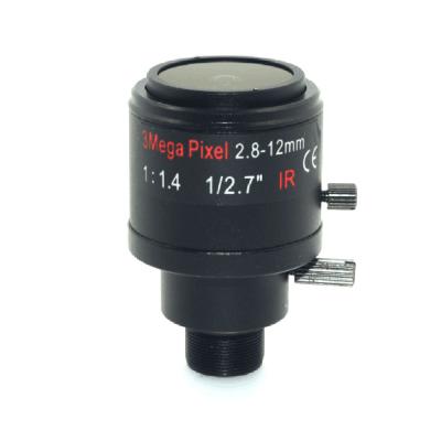 China 3.0Megapixel Fixed Iris M12 HD 2.8-12mm view angle 90~28Degree Varifocal cctv IR HD Lens,F1.4,Manual Focus Zoom for sale