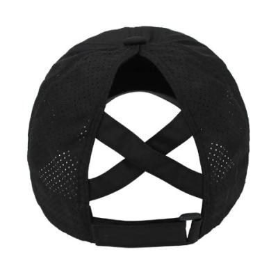 China women quick dry baseball caps crisscross ponytail hat for sale