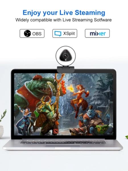 Quality Auto Focus USB 30FPS 1080P Webcam For Streaming Video Calls for sale
