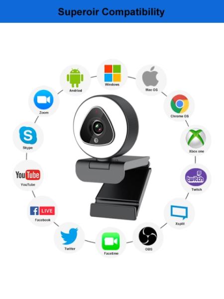 Quality Auto Focus USB 30FPS 1080P Webcam For Streaming Video Calls for sale