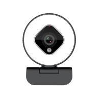 Quality 1080p 30fps Auto Focus USB Webcam Stepless Dimming Mic Ring Light Webcam for sale