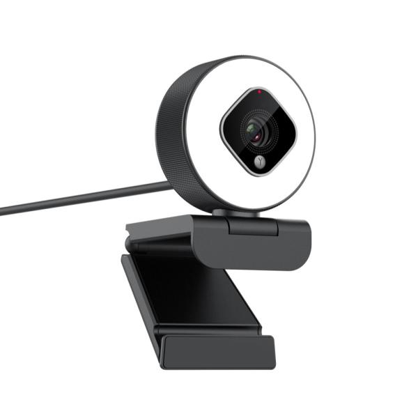 Quality 1080p Auto Focus USB Stereo Web Camera Noise Canceling Mic Touch Light for sale