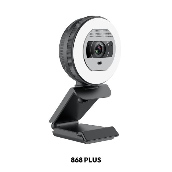 Quality 2K 30fps Touch Light Web Camera USB Webcam Auto Focus Lens for sale
