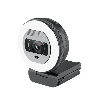 China Touch Ring Light Auto Focus Web Camera USB 2K 30fps Video Webcam for sale