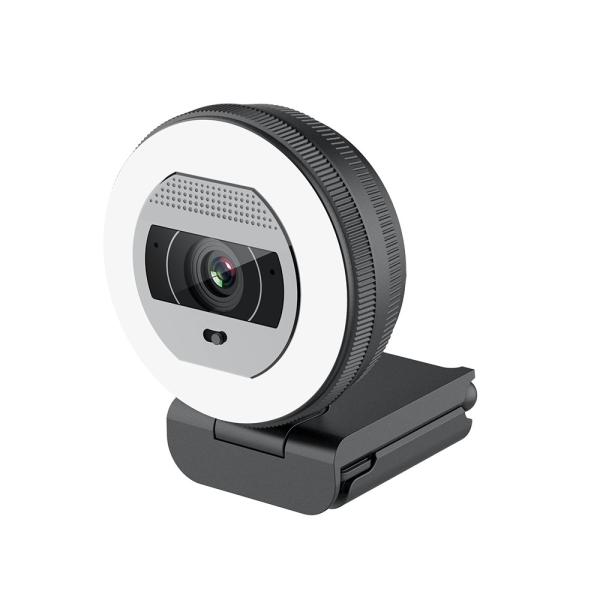 Quality Touch Ring Light Auto Focus Web Camera USB 2K 30fps Video Webcam for sale
