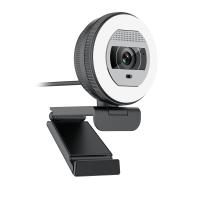 China Touch Ring Light 2K 30fps USB Webcam Web Camera Auto Focus Lens for sale