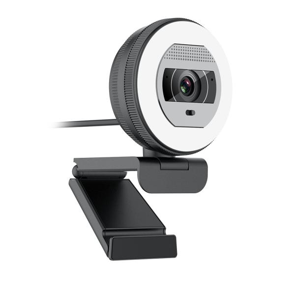 Quality Touch Ring Light 2K 30fps USB Webcam Web Camera Auto Focus Lens for sale