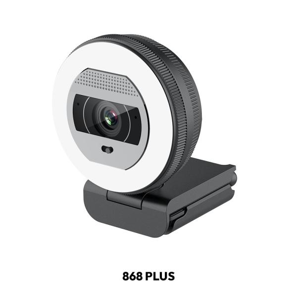 Quality Autofocus 30fps 2K Webcam USB Web Camera With Touch Ring Light for sale