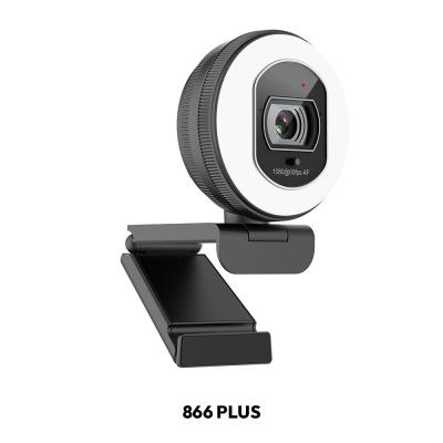 China Auto Focus Live Streaming Webcam Webcam USB 2.0 2K 30fps Touch Light Remote for sale