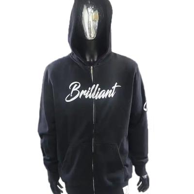 China China Manufacturer for Custom Clothes Puff Print Zipper Hoodie Red & Black Hoodie With Zipper Casual Zip-up Hoodies for sale