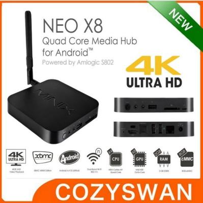 Cina androide KitKat 4,4 della corteccia A9r4 del centro del quadrato del PC HD Amlogic HDMI Andriod TV della scatola piena di 4K XBMC MINI in vendita