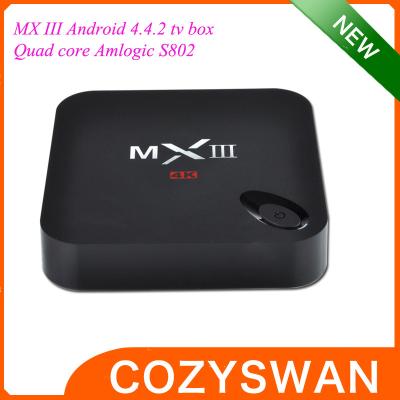 Cina Quad scatola di Miracast TV di androide 4,4 del PC M82 di Amlogic del centro la mini con la micro carta di deviazione standard 32GB in vendita